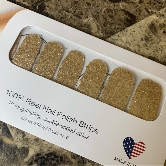 Color Street | Makeup | Color Street Gold Glitter Gold Mine Nail Strips ...